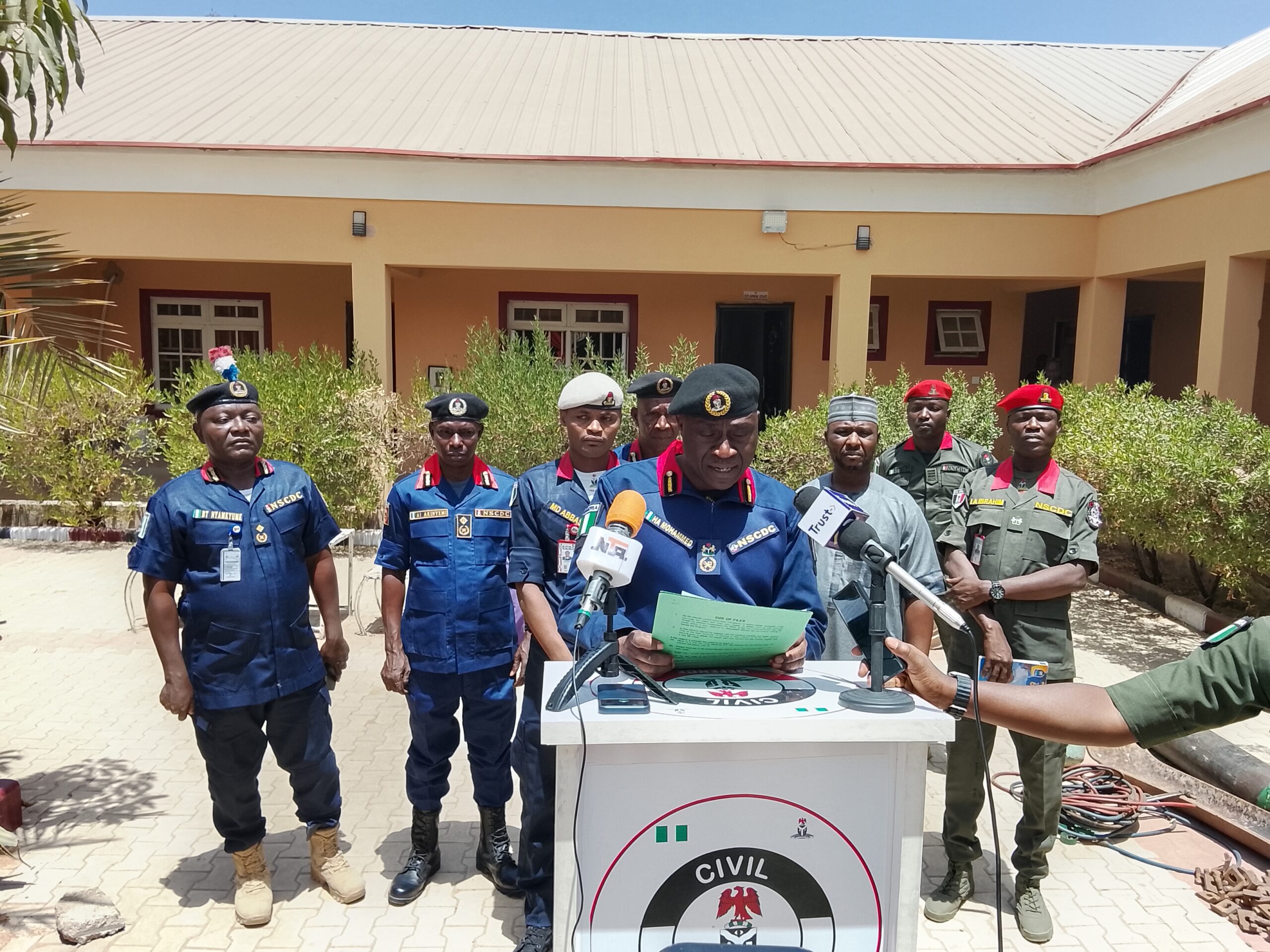 NSCDC Arrests Six Suspected Railway Vandals in Kano